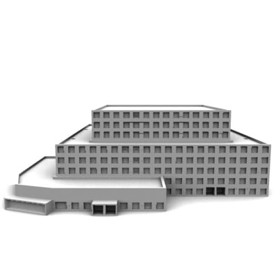 3d model university college building