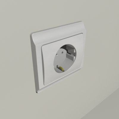 3d model power socket