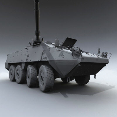 armored lav iii 3d model