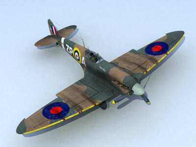 3d spitfire fighter aircraft model