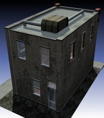 3d model brick building