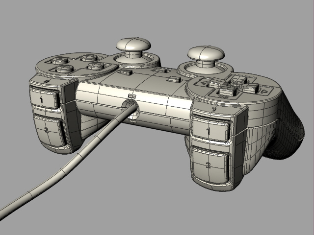 ps2 gamepad 3d model