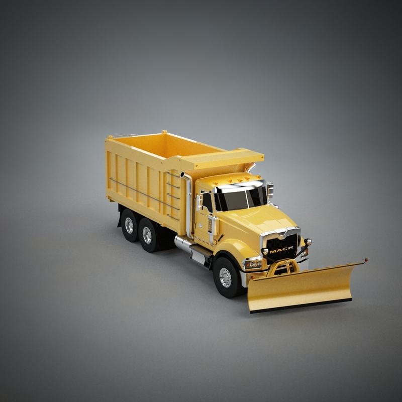 snow plow truck 3d model