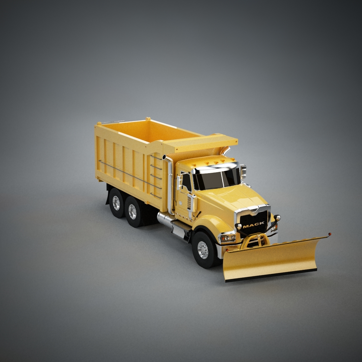 snow plow truck 3d model