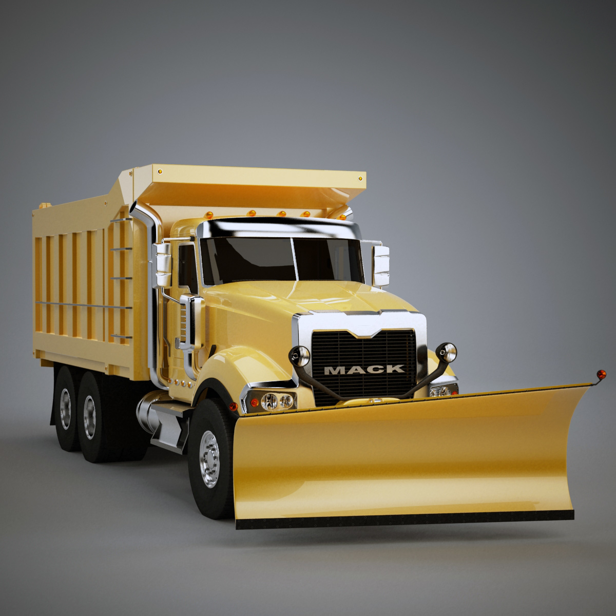 snow plow truck 3d model