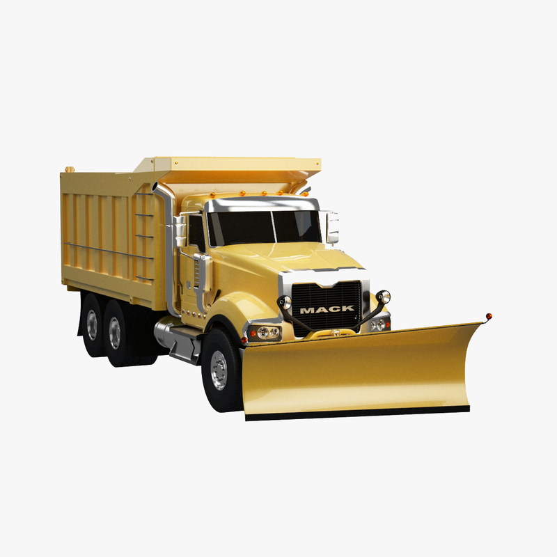 snow plow truck 3d model