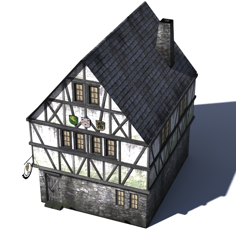 3d model medieval building