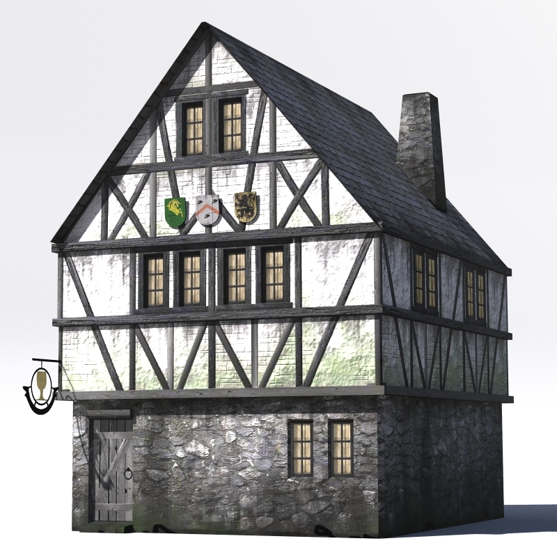 3d model medieval building