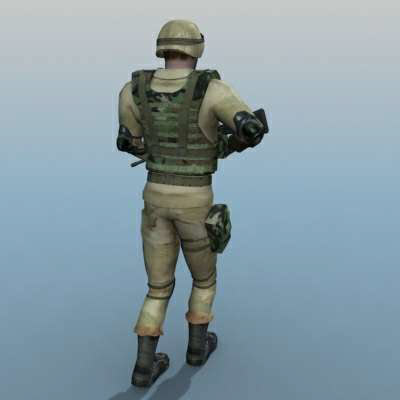 ranger soldier human 3d model