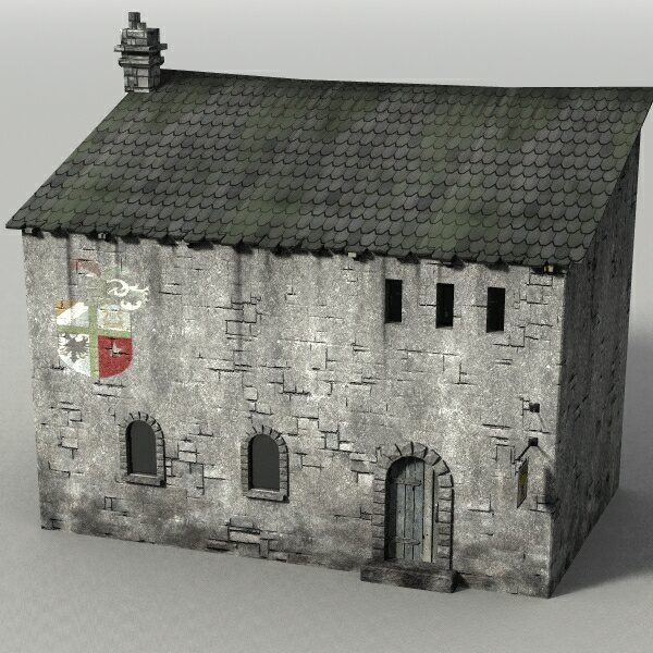 medieval stone-building 3ds