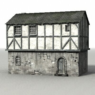 medieval stonehouse 3d model
