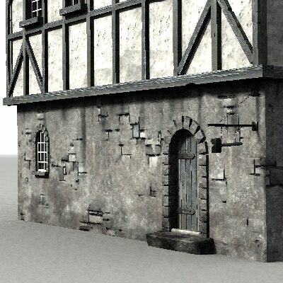 medieval stonehouse 3d model