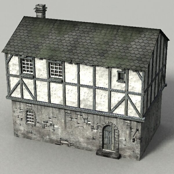 medieval stonehouse 3d model