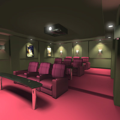 home theater 3d model
