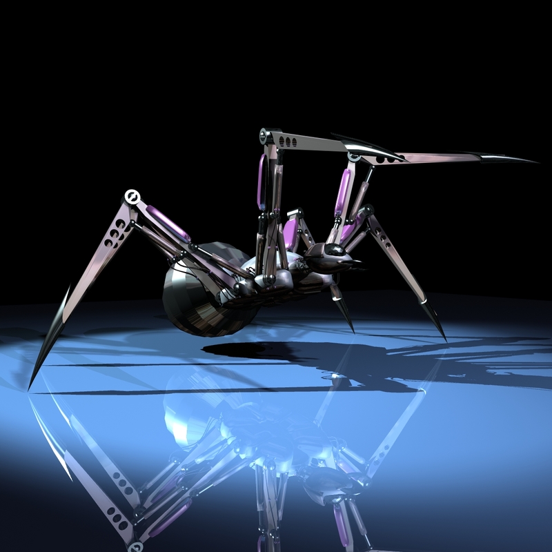 spider mech mecha 3d model