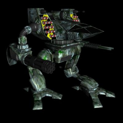 free mechwarrior werewolf mech 3d model