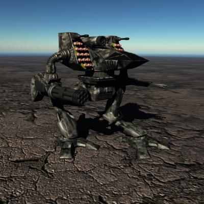free mechwarrior werewolf mech 3d model