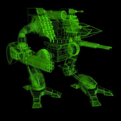 free mechwarrior werewolf mech 3d model