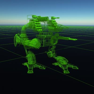 free mechwarrior werewolf mech 3d model