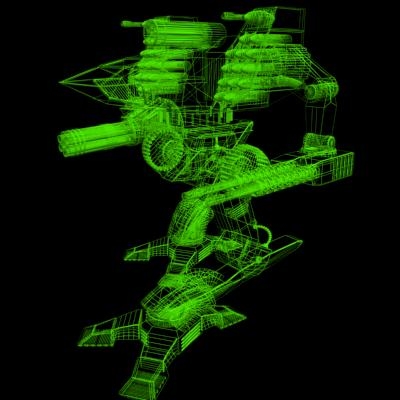 free mechwarrior werewolf mech 3d model