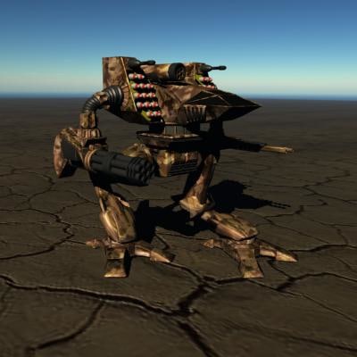 free mechwarrior werewolf mech 3d model