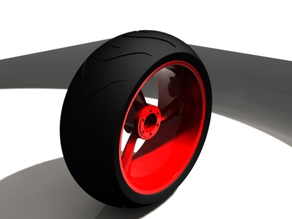 3d model motorcycle wheel tire