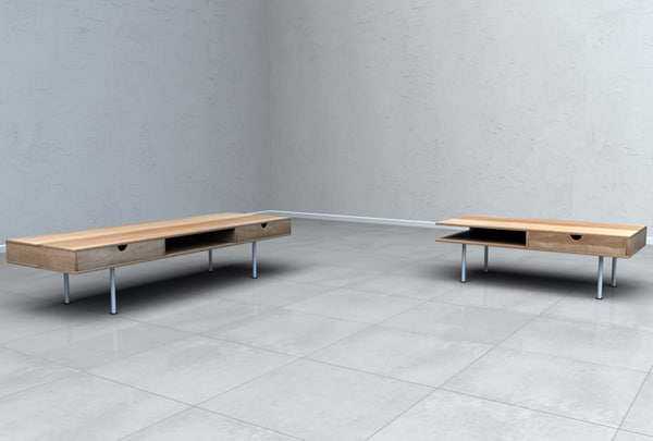3d modern tables architectural furniture model