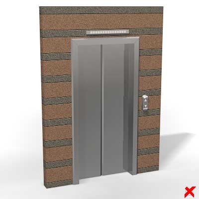 3d door elevator model