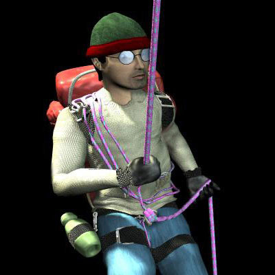 3d mountain climber model