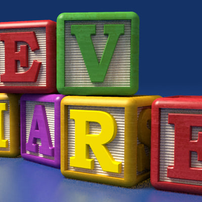 abc building blocks 3d model