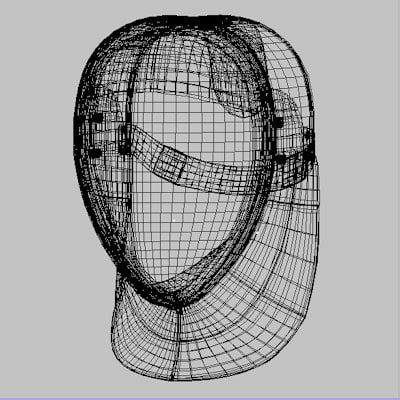 3d 3ds fencing mask saber