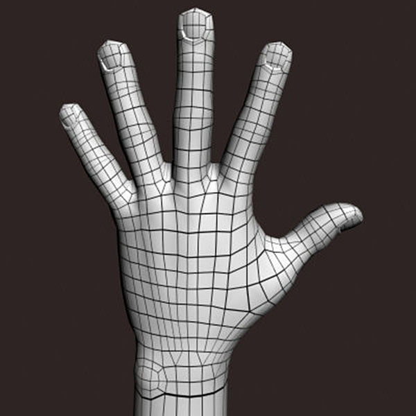 3ds max realistic male hand