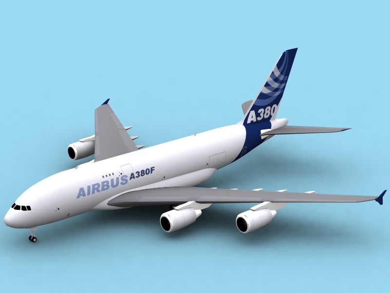 3d model airbus a380-800 f house colors