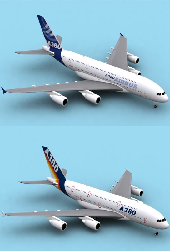 3dsmax airbus a380-800 house colors