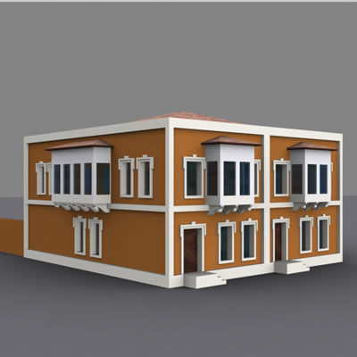 traditional houses pack building 3d model