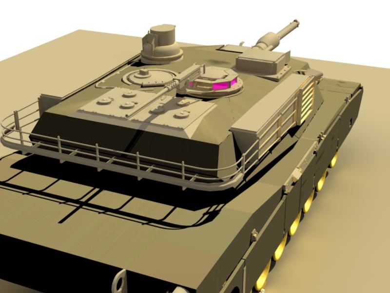 m1a2 battle tank mbt 3d model
