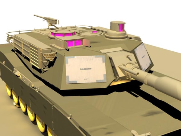 m1a2 battle tank mbt 3d model