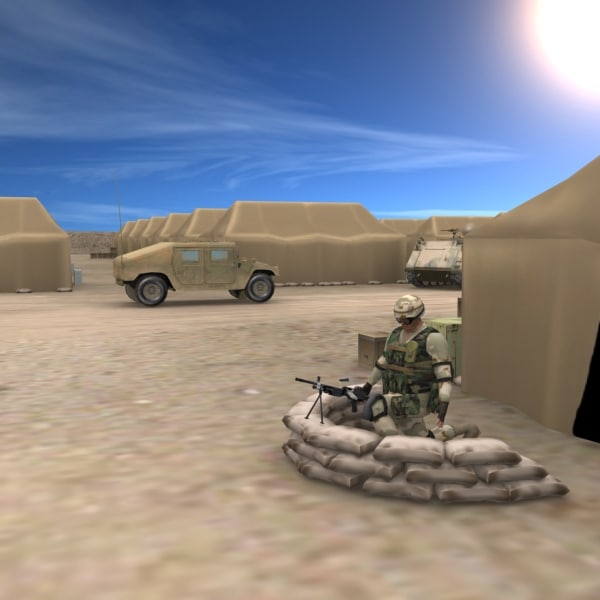 military camp 3d model