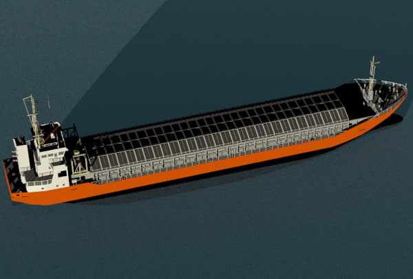 3d cargo ship