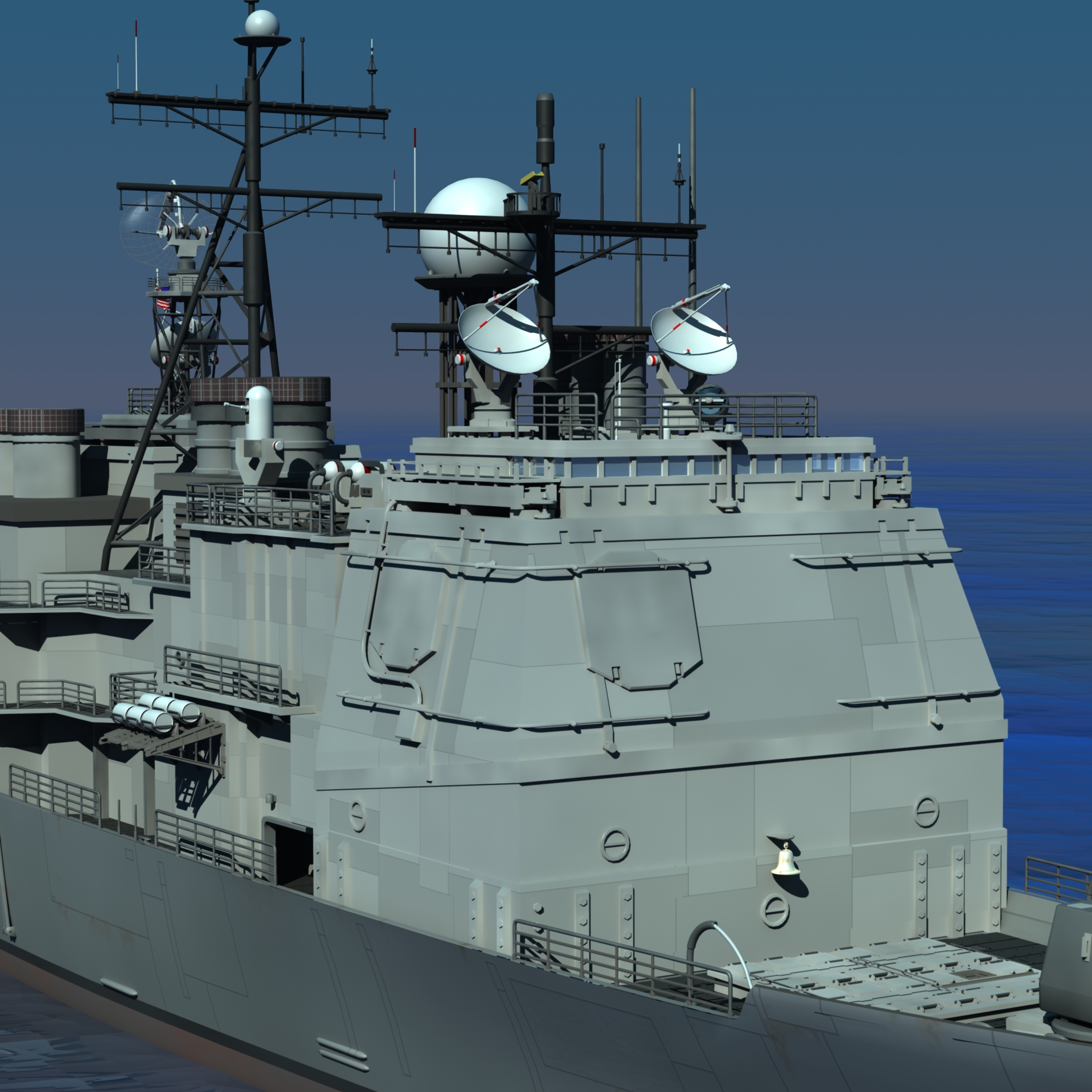 aegis navy ship cg-70 3d model
