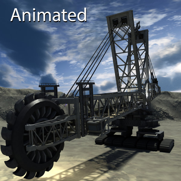 bucyrus erie 8750 dragline 3d max