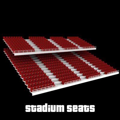 stadium seats 3d model
