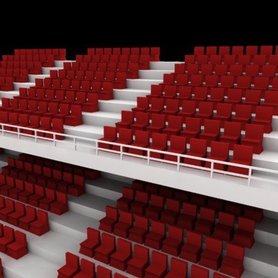 stadium seats 3d model