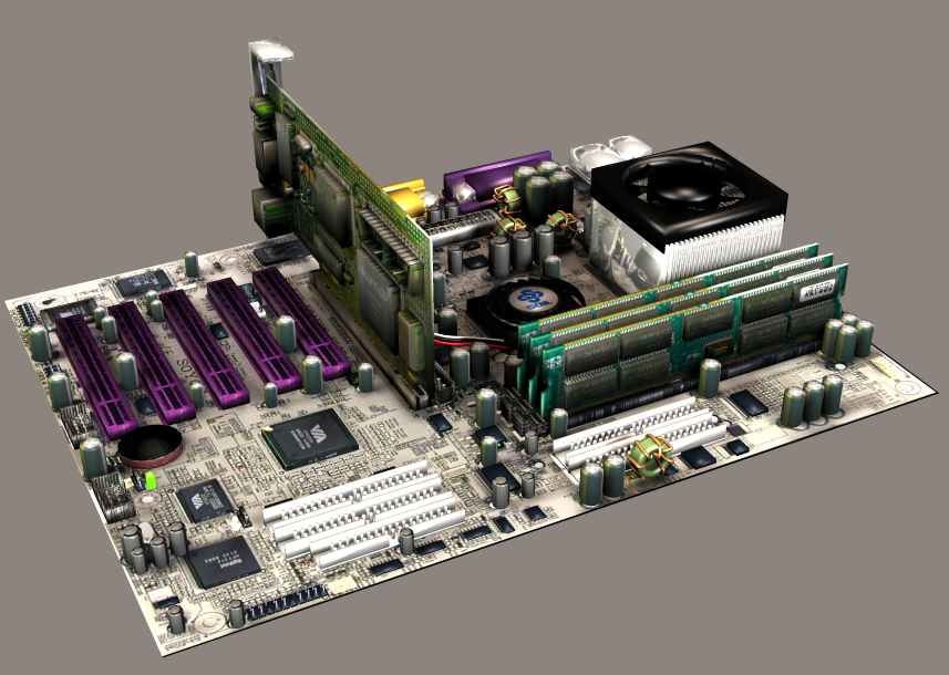 3d model motherboard mainboard