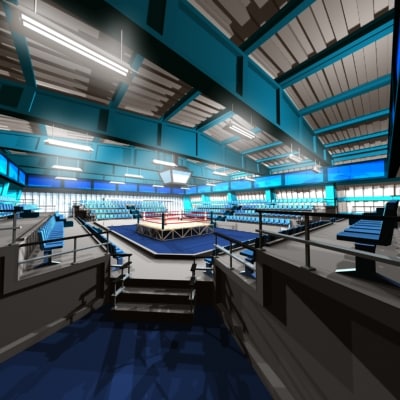boxing arena 3d model