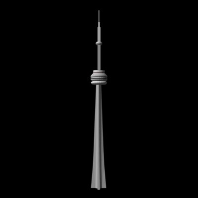 3d model cn tower toronto
