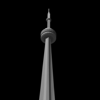 3d model cn tower toronto