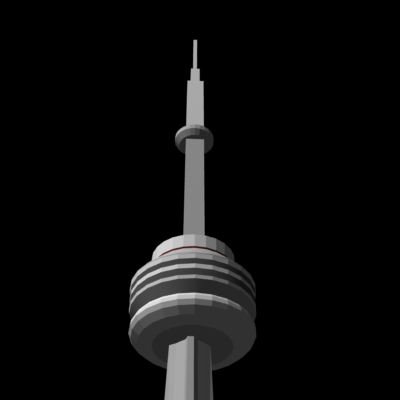 3d model cn tower toronto