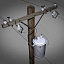 powerline transformer drum pole 3d model