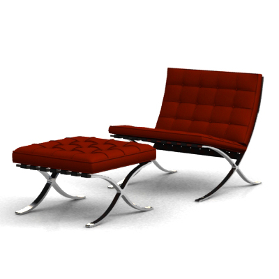 barcelona chair 3d model